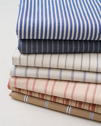 Premium Cotton Stripe Fabric | Soft, Lightly Structured Woven Cotton ...