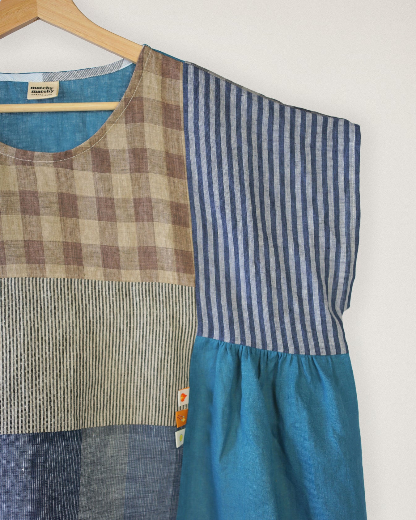 One of a Kind Collage Gather Top • 2XL – Matchy Matchy Sewing Club