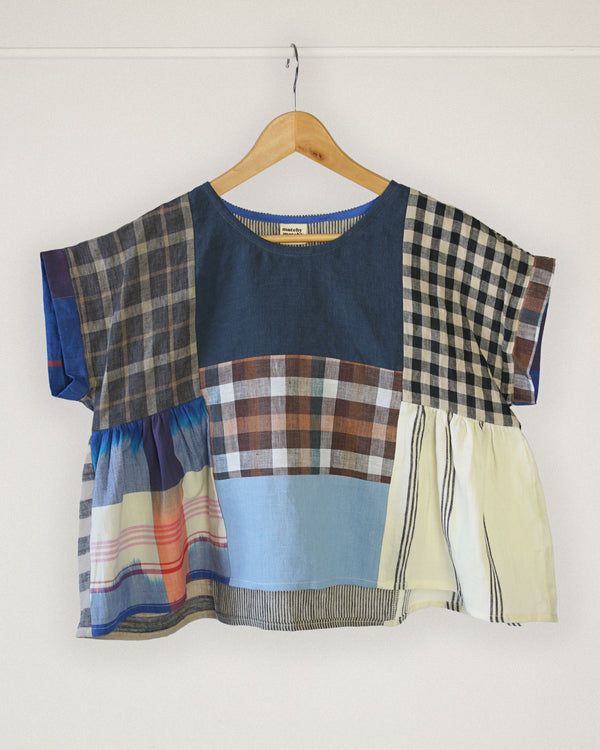 One of a Kind Collage Gather Top • Medium – Matchy Matchy Sewing Club