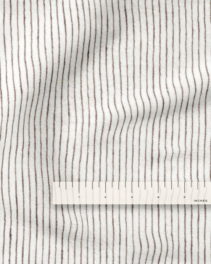 Coconut Fluff Pencil Stripe Linen – Matchy Matchy Sewing Club