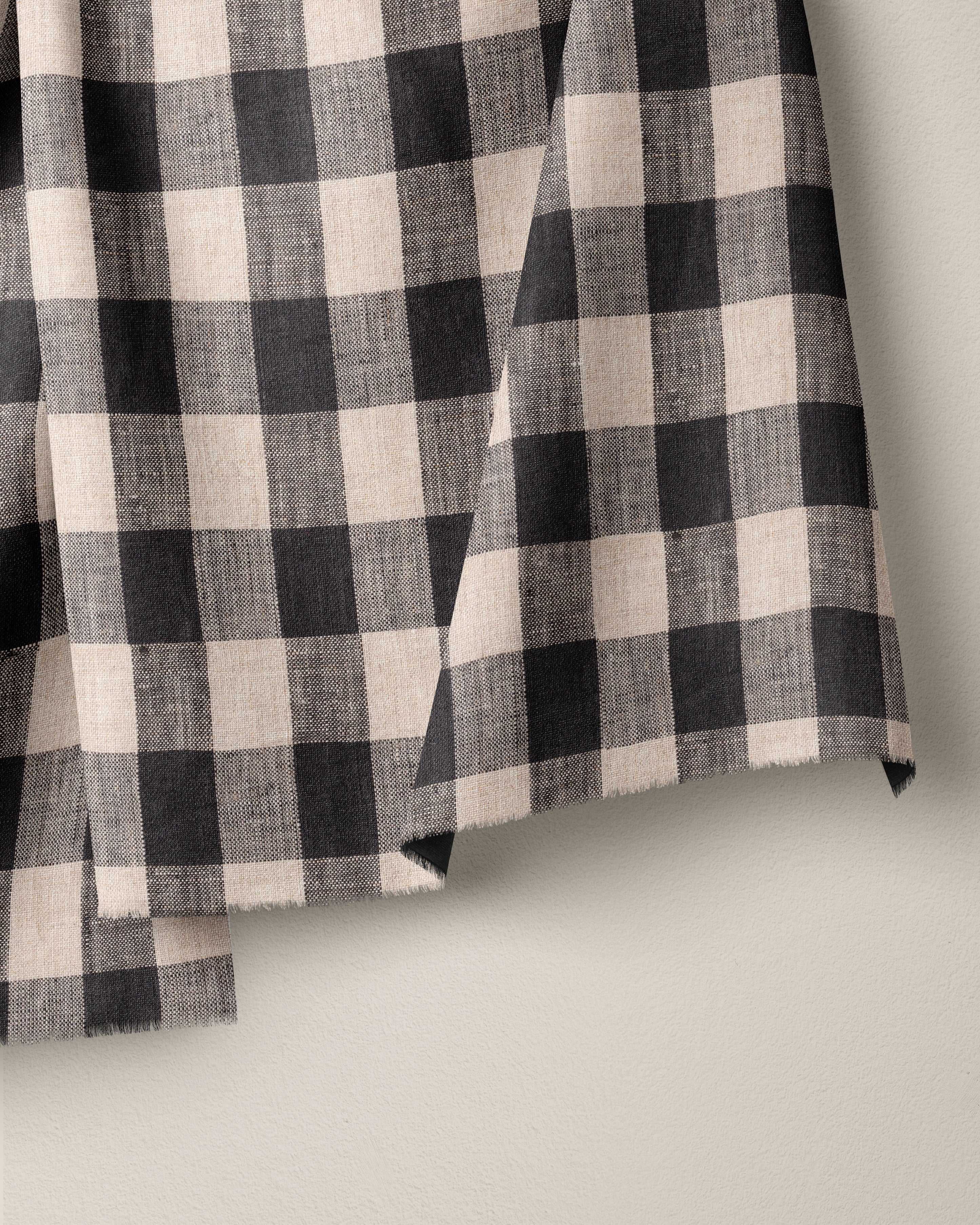 Large Black and Natural Gingham Linen – Matchy Matchy Sewing Club