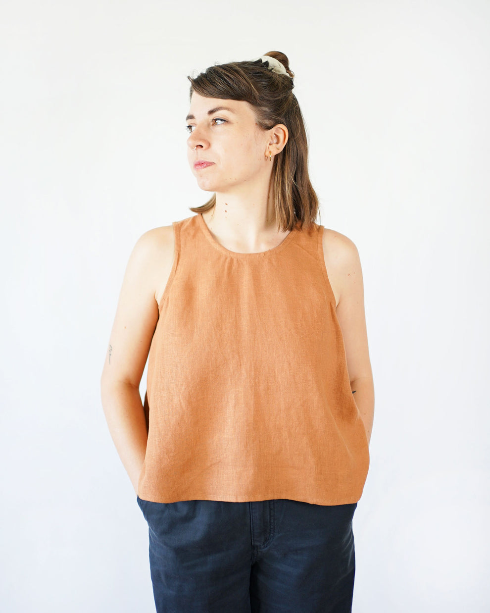 Peplum Split Tank PDF Sewing Pattern – Matchy Matchy Sewing Club
