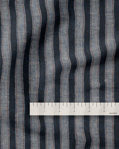 Regatta Blue Dutch Stripe Linen – Matchy Matchy Sewing Club