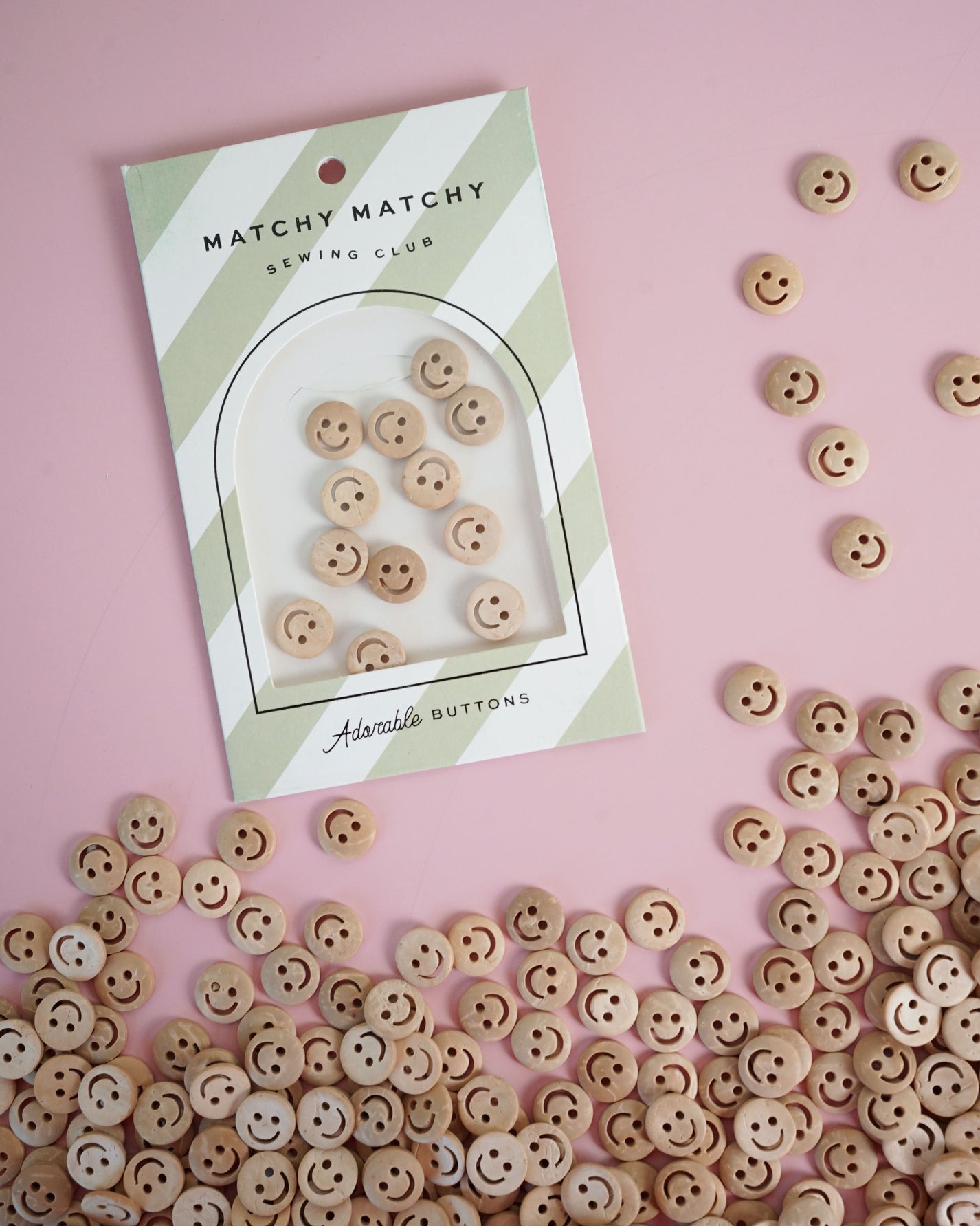 Smiley Face 1/2" Wood Buttons – Matchy Matchy Sewing Club