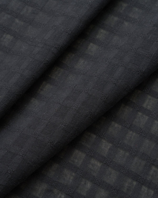Grid Check Dobby Cotton Fabric by the Yard | Lightweight Textured ...