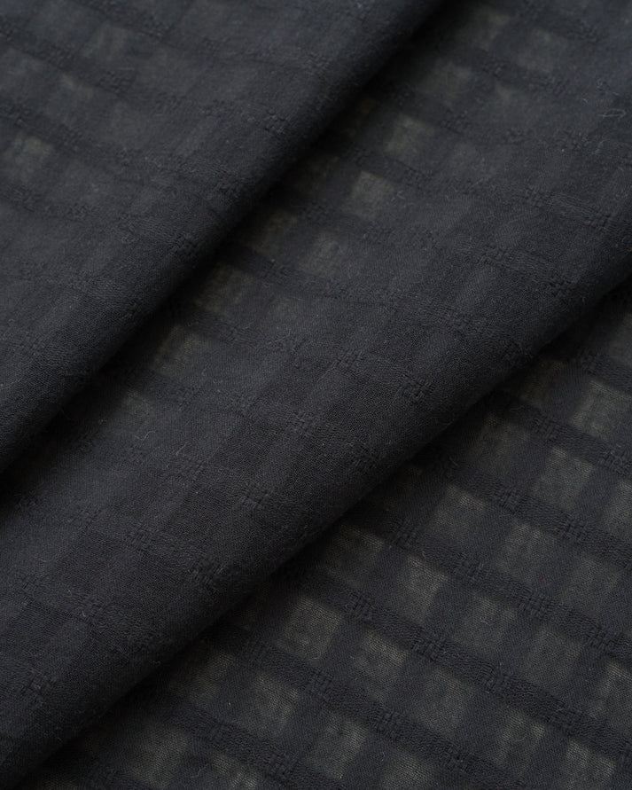Grid Check Dobby Cotton Fabric by the Yard | Lightweight Textured ...