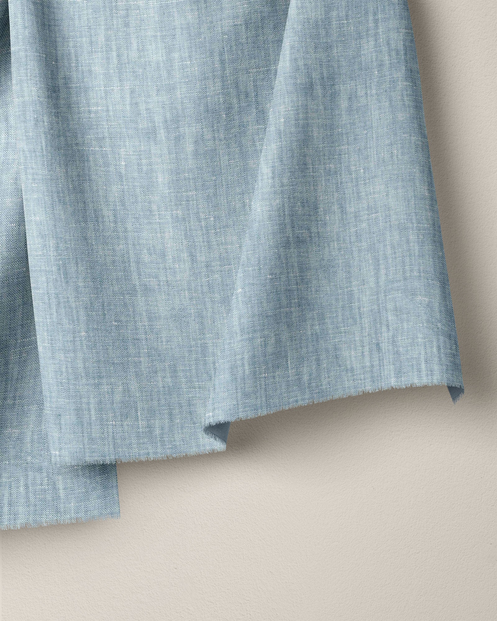 Chambray Linen Fabric – Soft, Breathable 100% Linen in Classic Blues ...