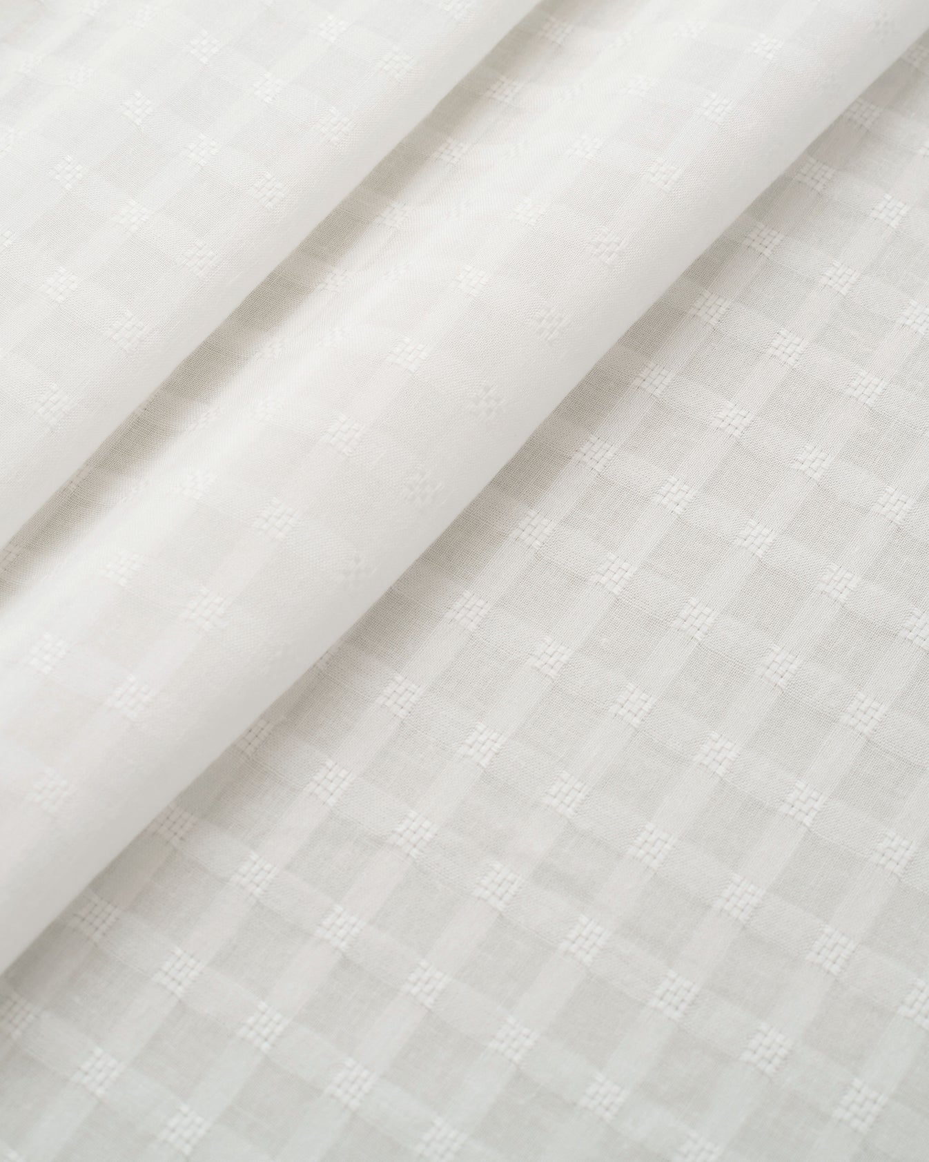 Grid Check Dobby Cotton Fabric by the Yard | Lightweight Textured ...