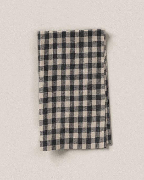 Medium Black and Natural Gingham Linen – Matchy Matchy Sewing Club