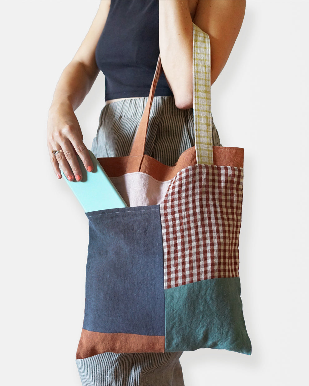 Stash Pocket Tote PDF Sewing Pattern – Matchy Matchy Sewing Club