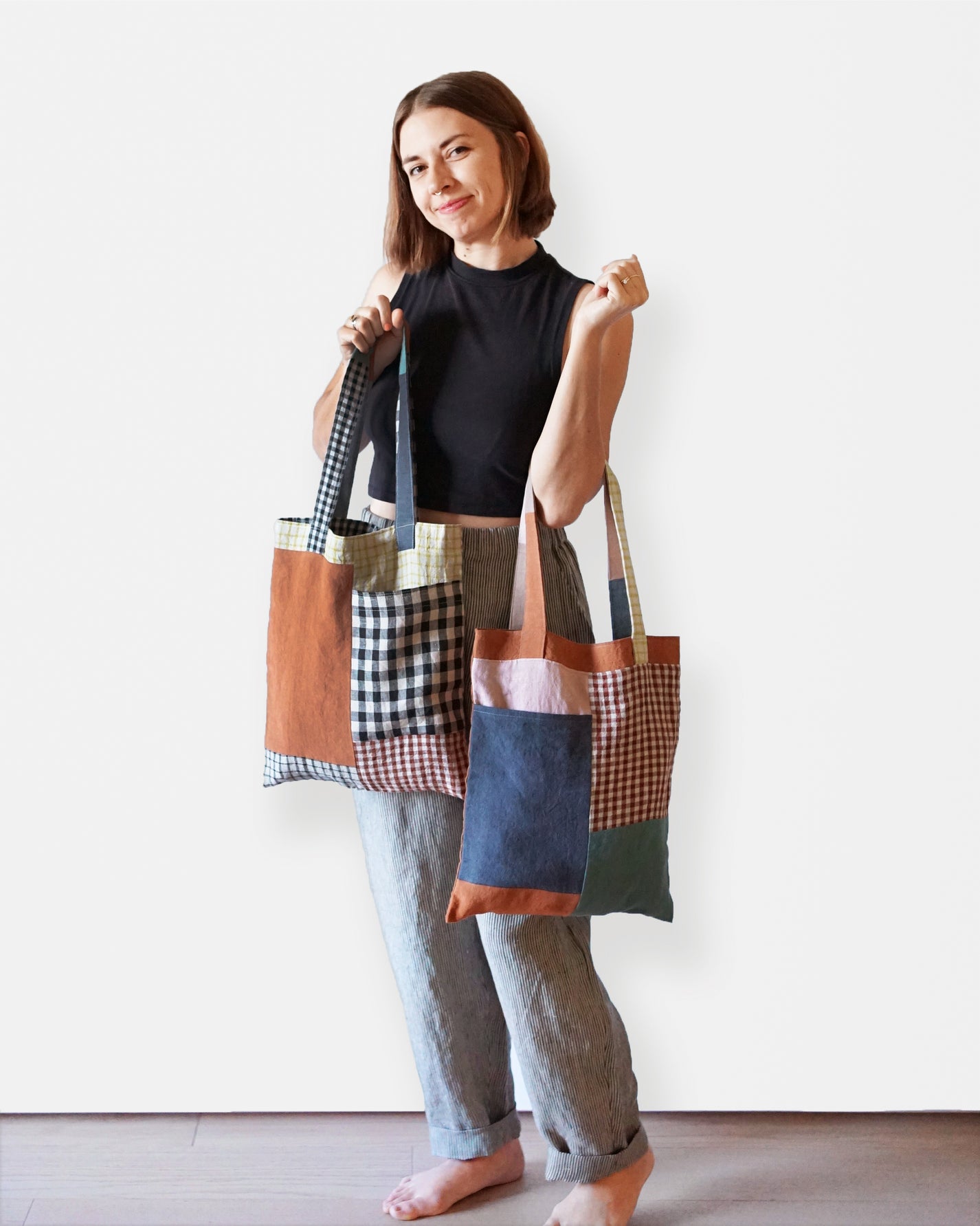 Stash Pocket Tote PDF Sewing Pattern – Matchy Matchy Sewing Club