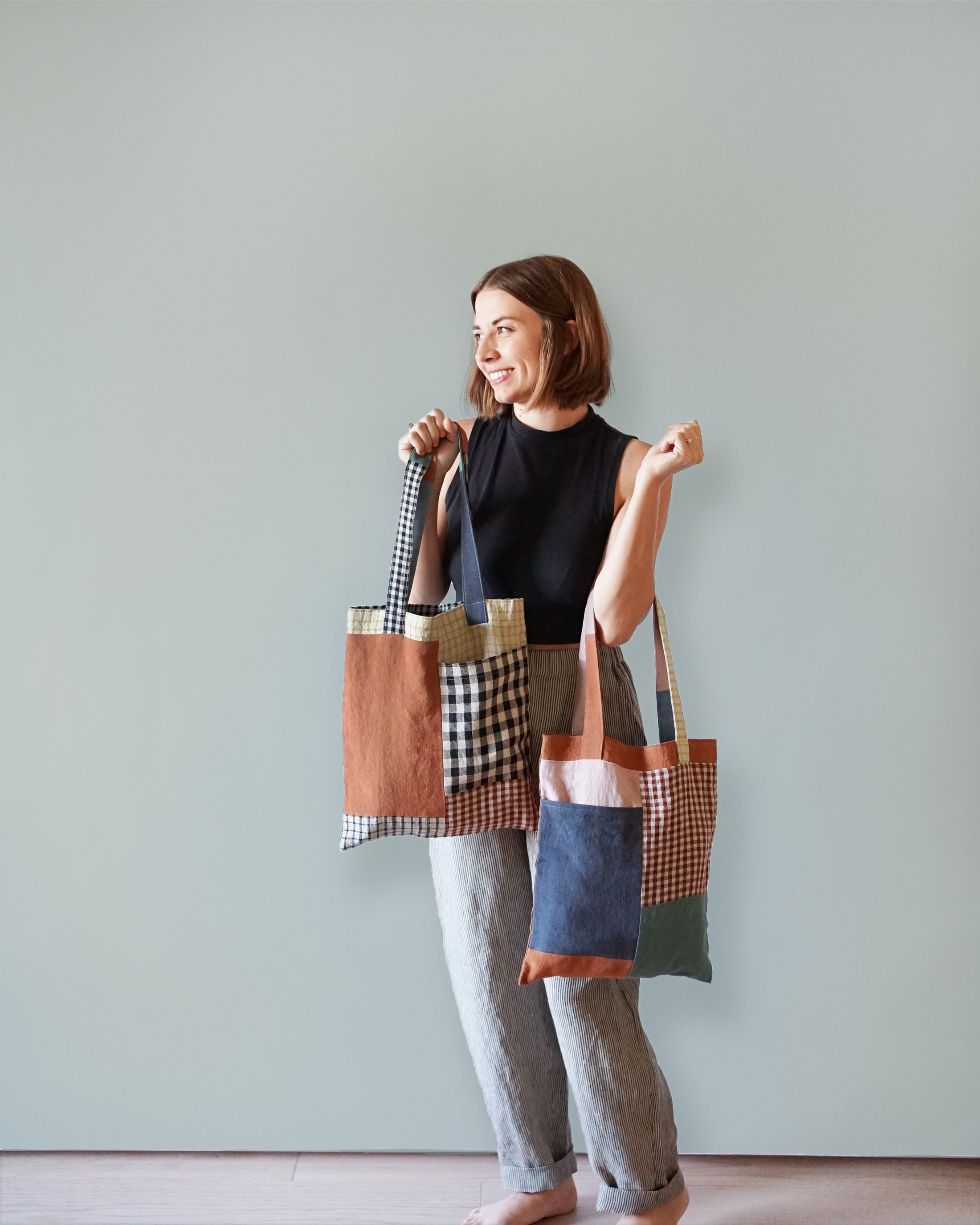 Stash Pocket Tote PDF Sewing Pattern – Matchy Matchy Sewing Club