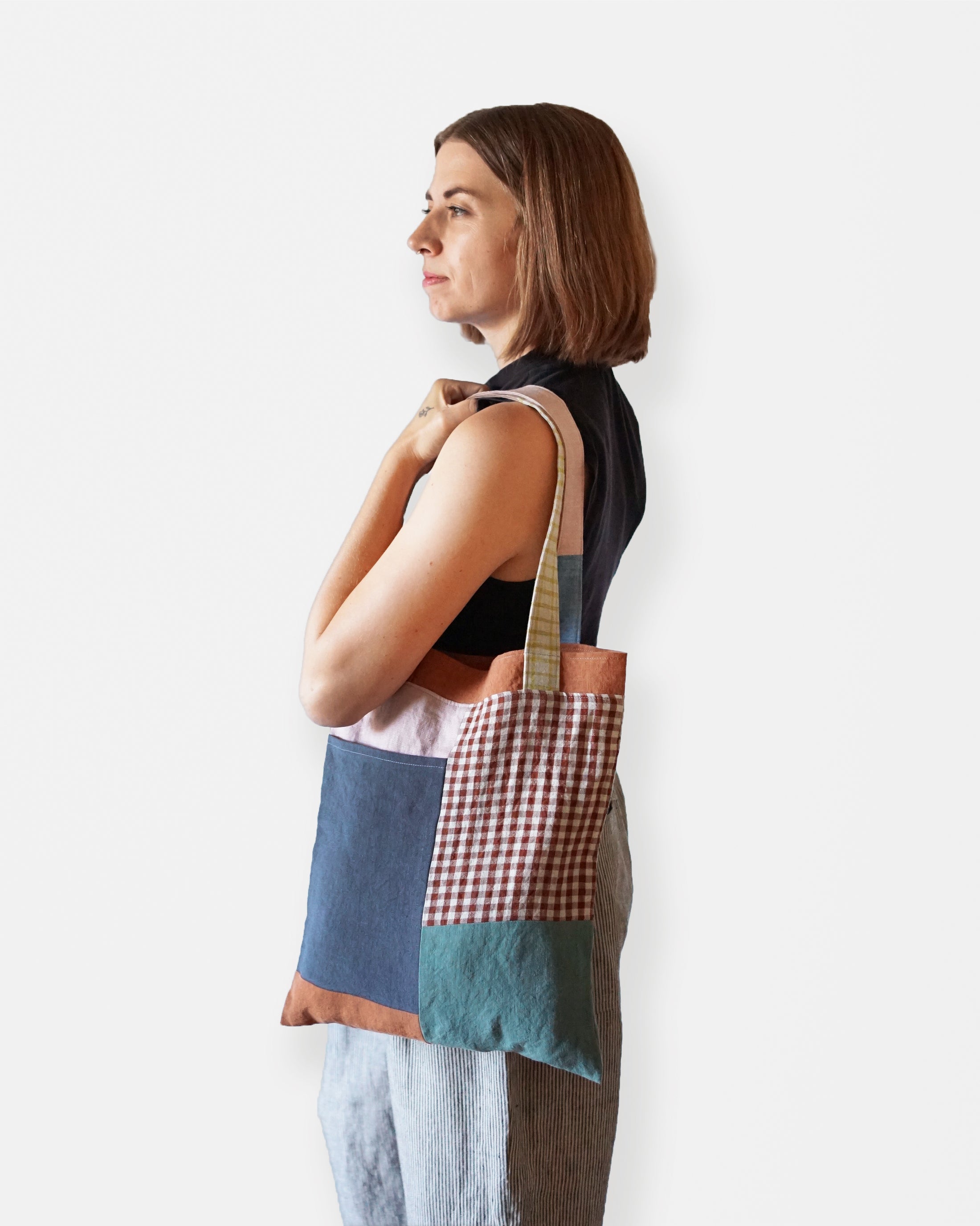 Stash Pocket Tote PDF Sewing Pattern – Matchy Matchy Sewing Club